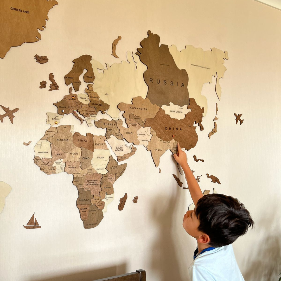 Mapa Mundi de Madera - 3D- Terra – Really Wood